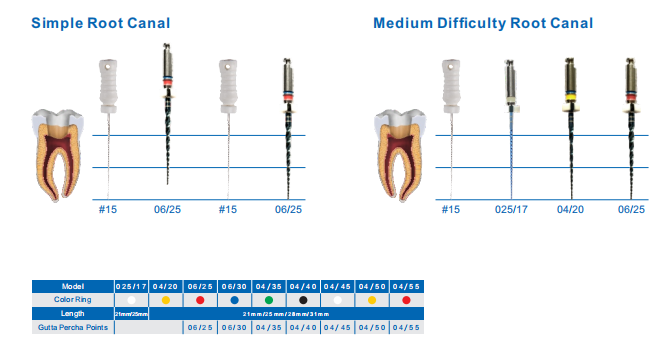 Dental Endo Files Medical Instrument BS Rotary Files For RCT Treatment